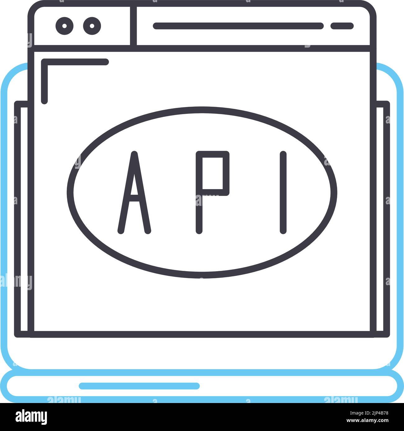 api line icon, outline symbol, vector illustration, concept sign Stock ... api line icon, outline symbol, vector illustration, concept sign Stock ...