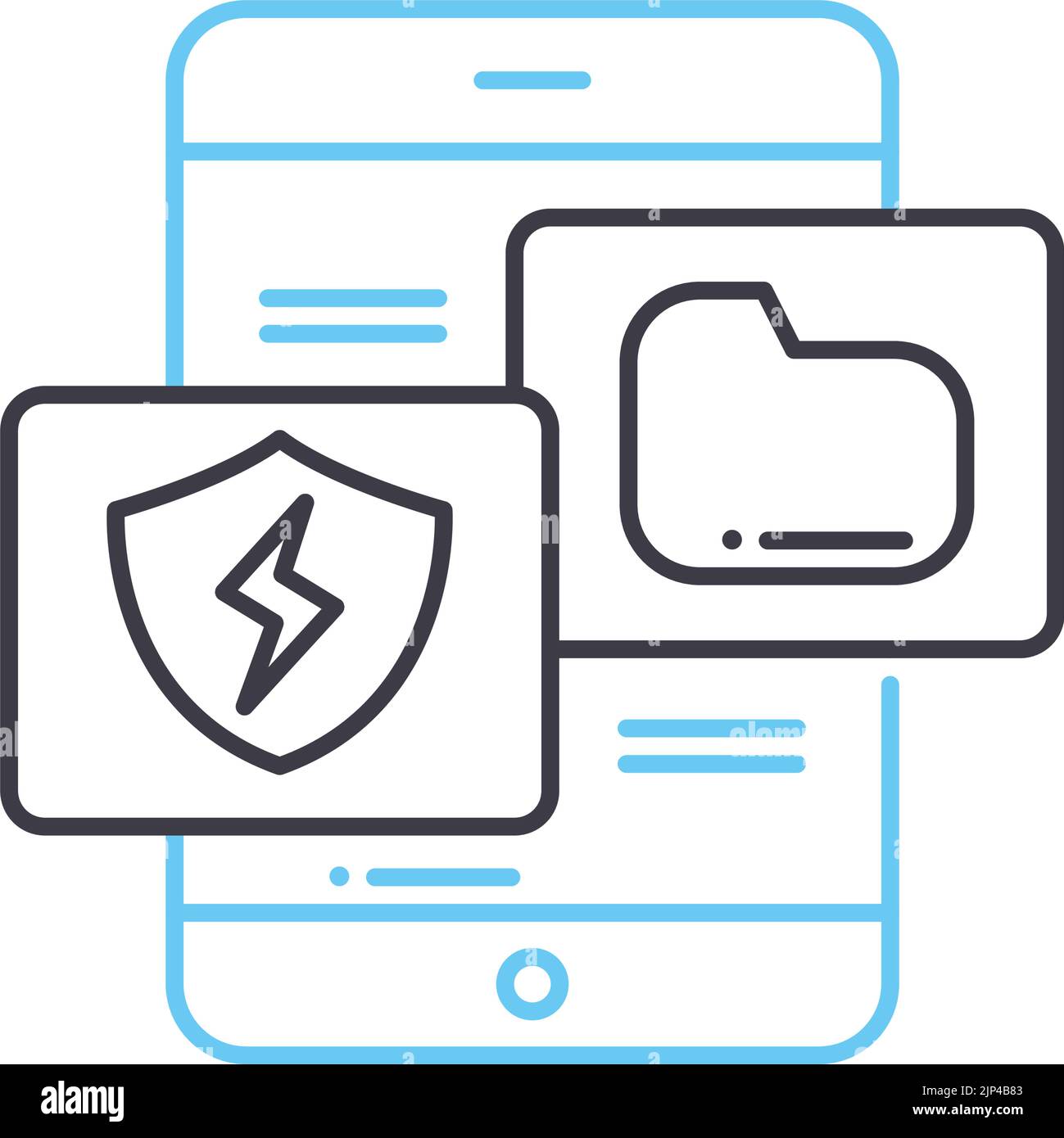 application line icon, outline symbol, vector illustration, concept ...