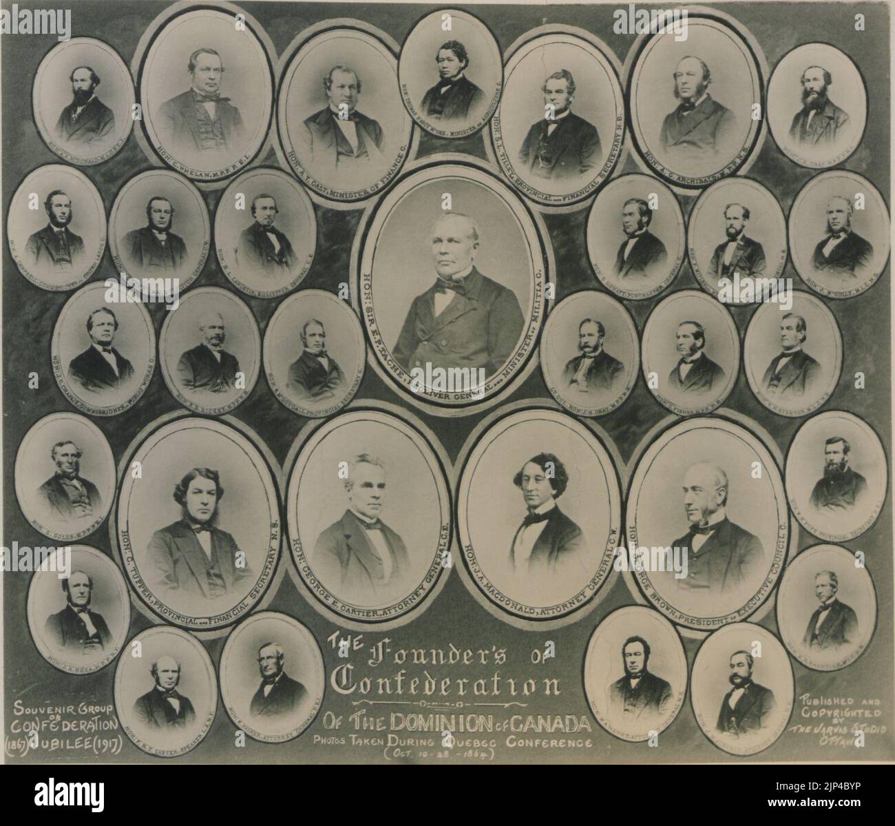 The Founders of Confederation of the Dominion of Canada Stock Photo - Alamy