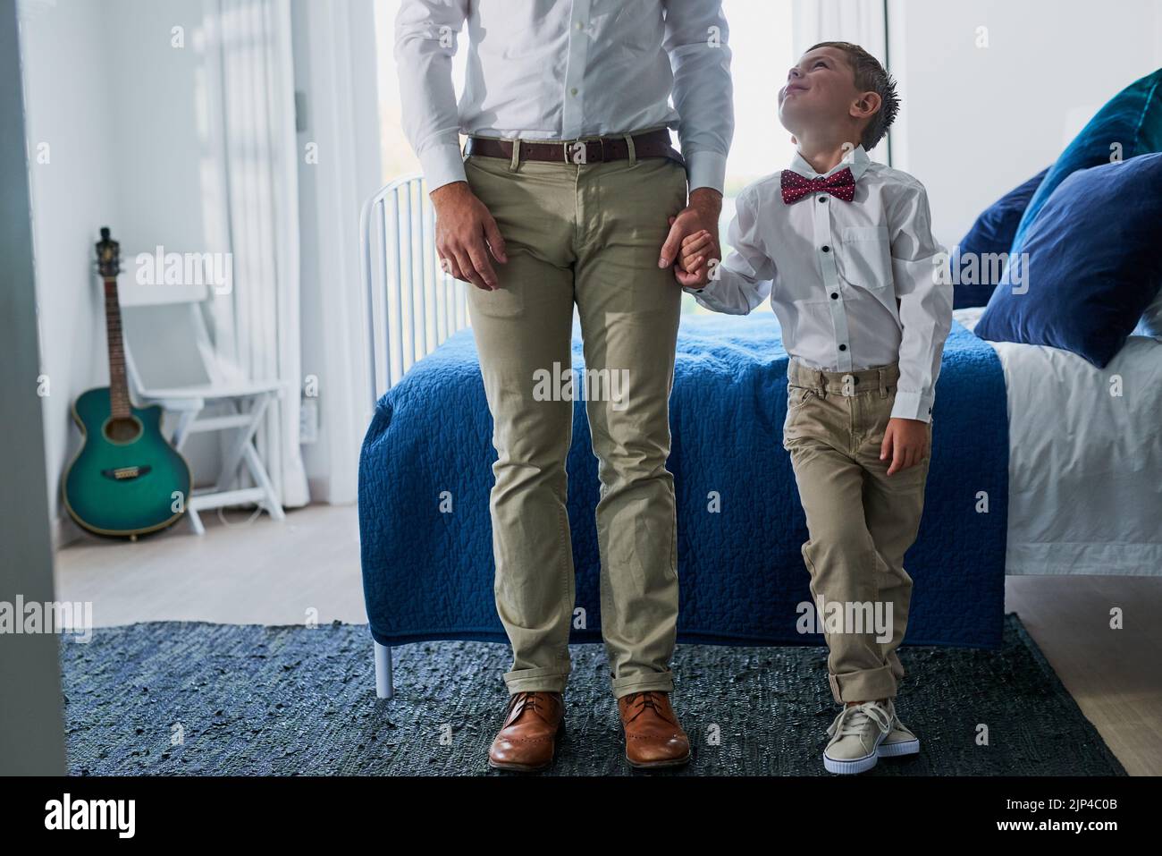 He wants to be just like his dad when he grows up. an adorable little ...