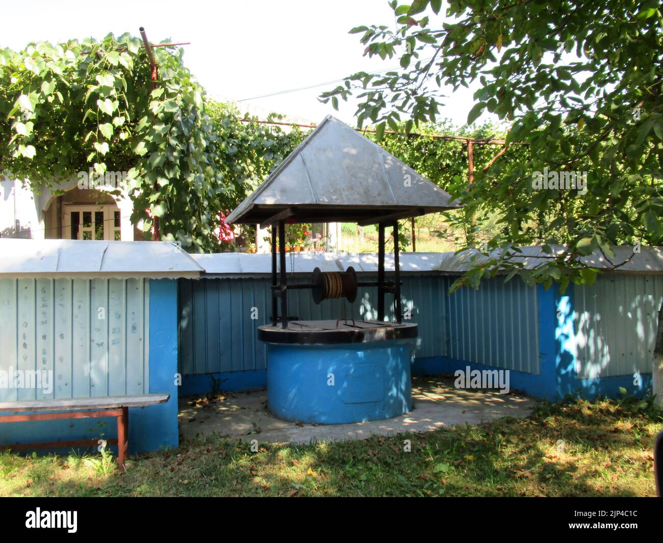 Picture of Traditional water well used in rural Romania since the ...