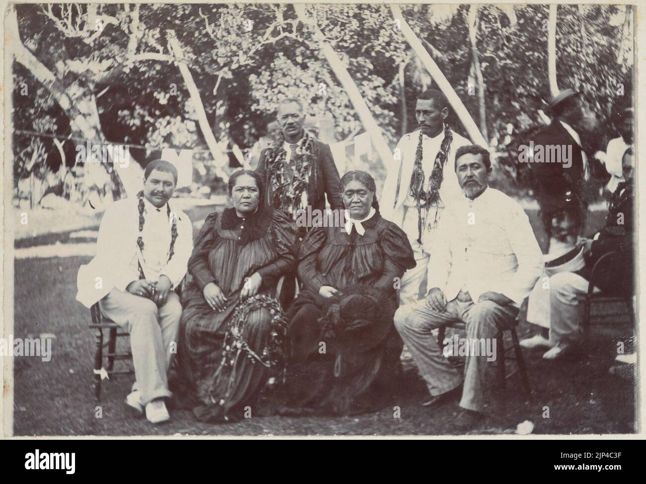 The Four Arikis of Rarotonga and one of Tahiti, 1899 Stock Photo - Alamy