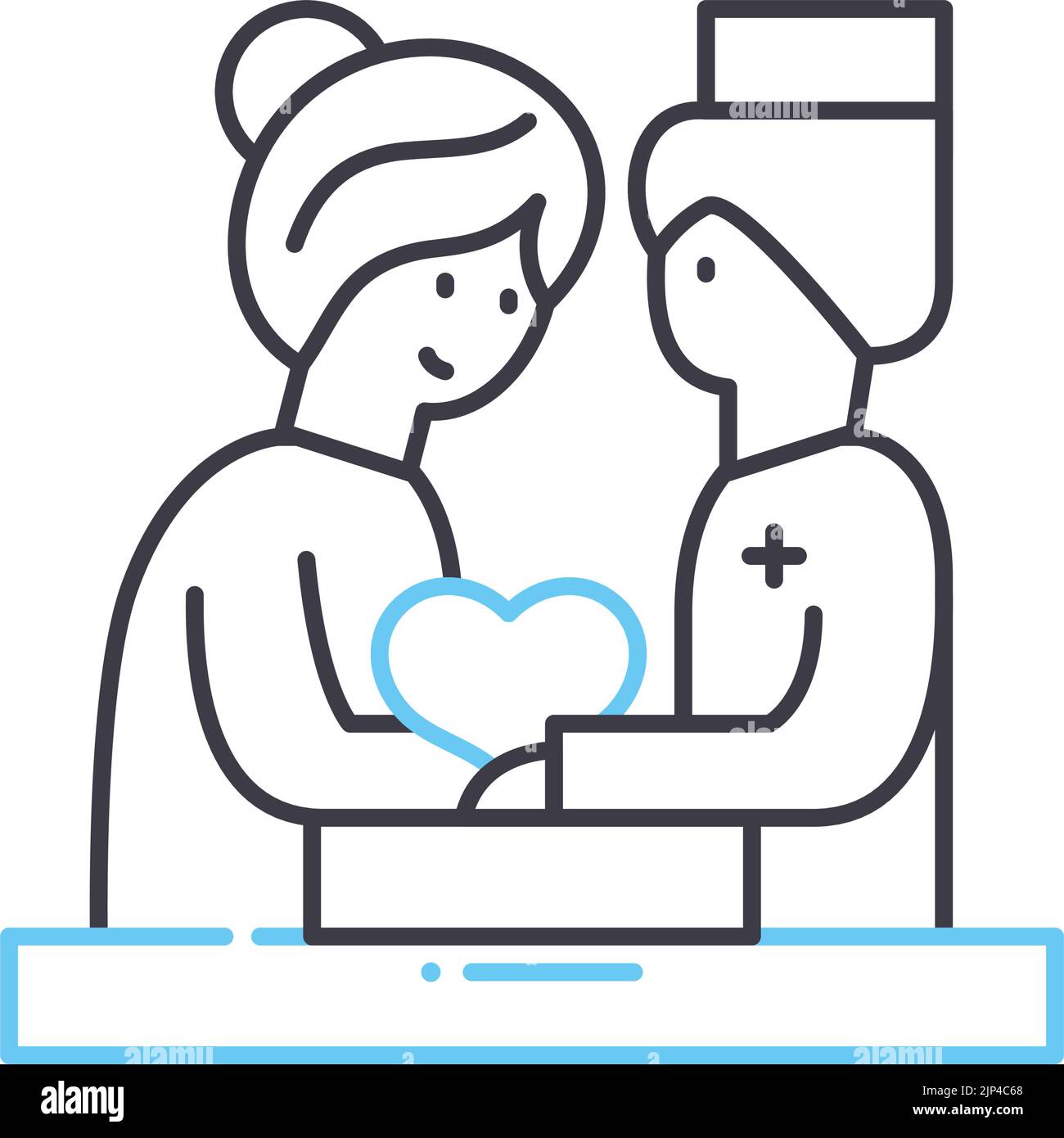 Help assistance vector line hi-res stock photography and images - Alamy