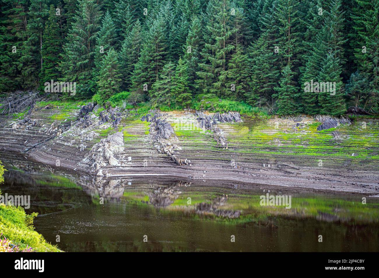 Following lack of rainfall, levels at Llyn Brianne reservoir have ...