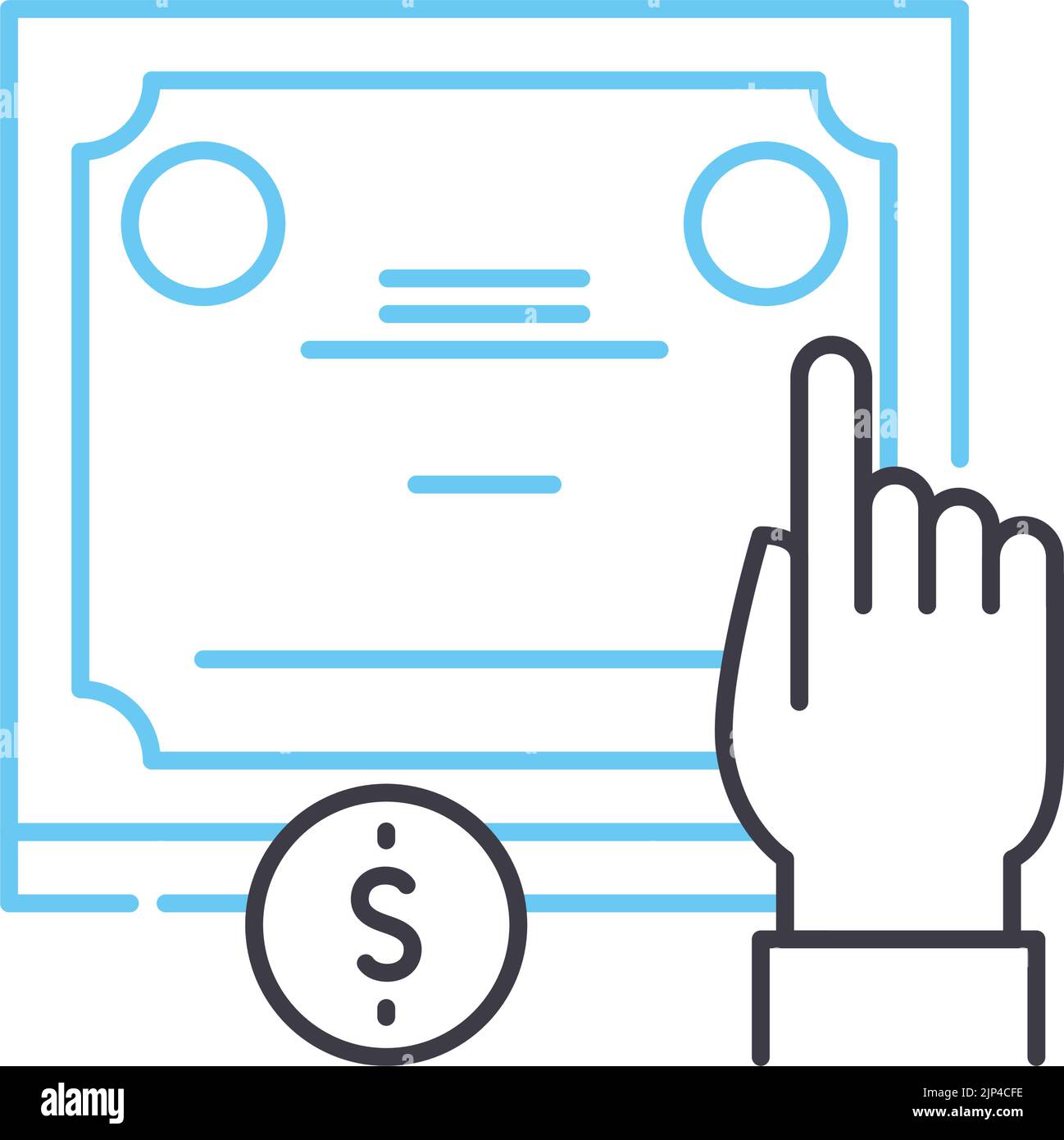 bonds line icon, outline symbol, vector illustration, concept sign ...