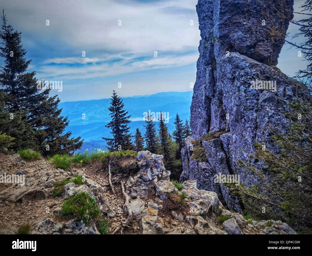 A natural landscape scenery of the untouched beauty of mountains Stock ...