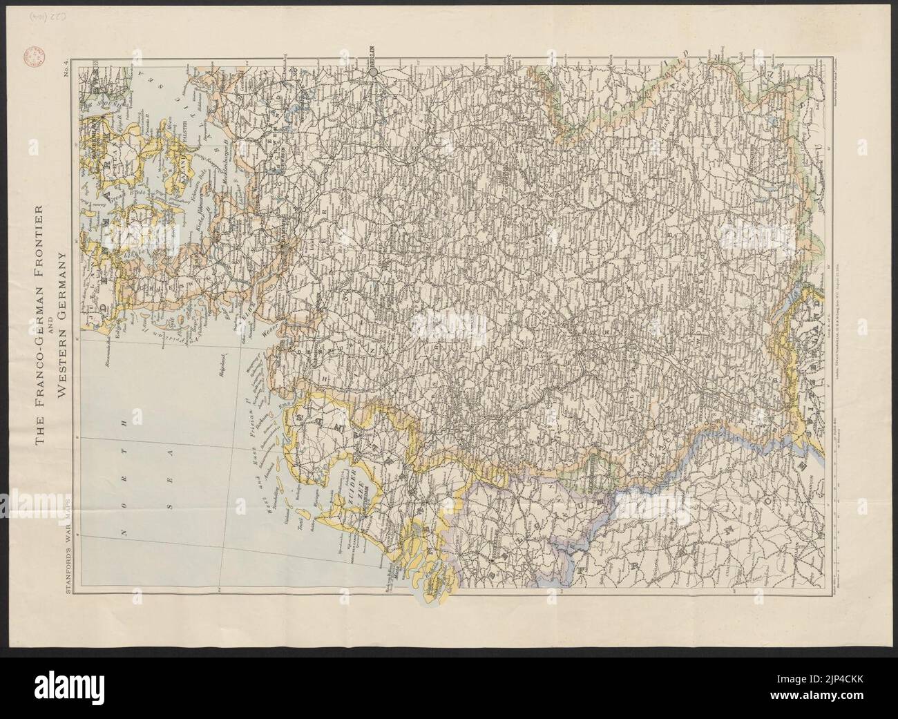 The Franco-German frontier and Western Germany (5003878 Stock Photo - Alamy