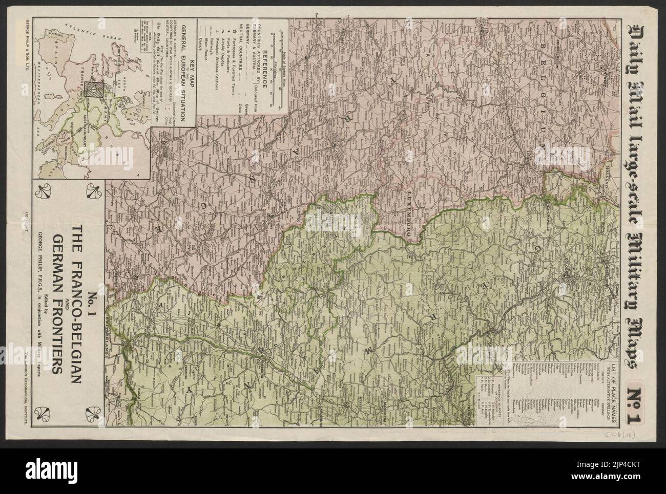 The Franco-Belgian and German frontiers (5003828 Stock Photo - Alamy