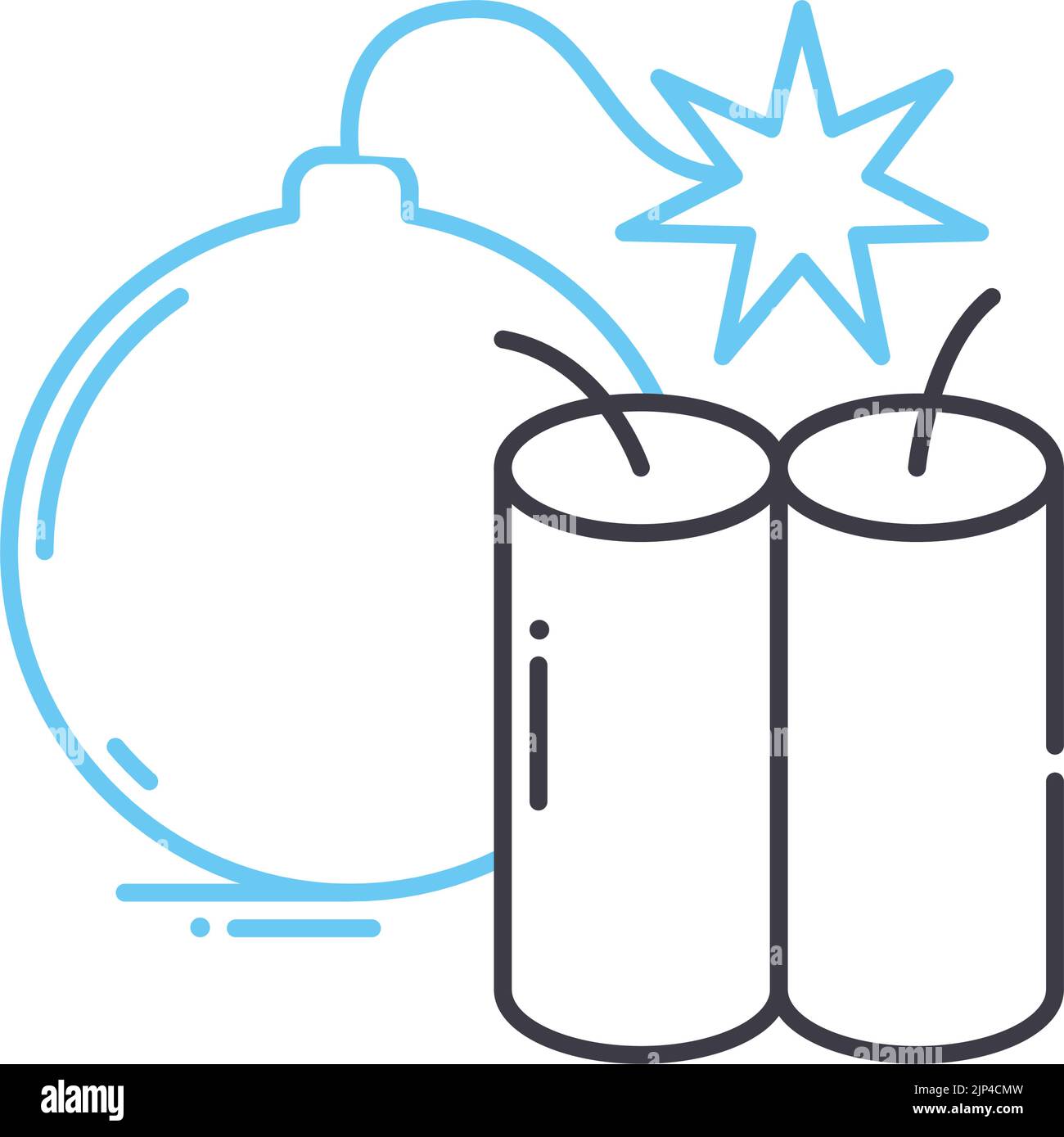 blast line icon, outline symbol, vector illustration, concept sign ...