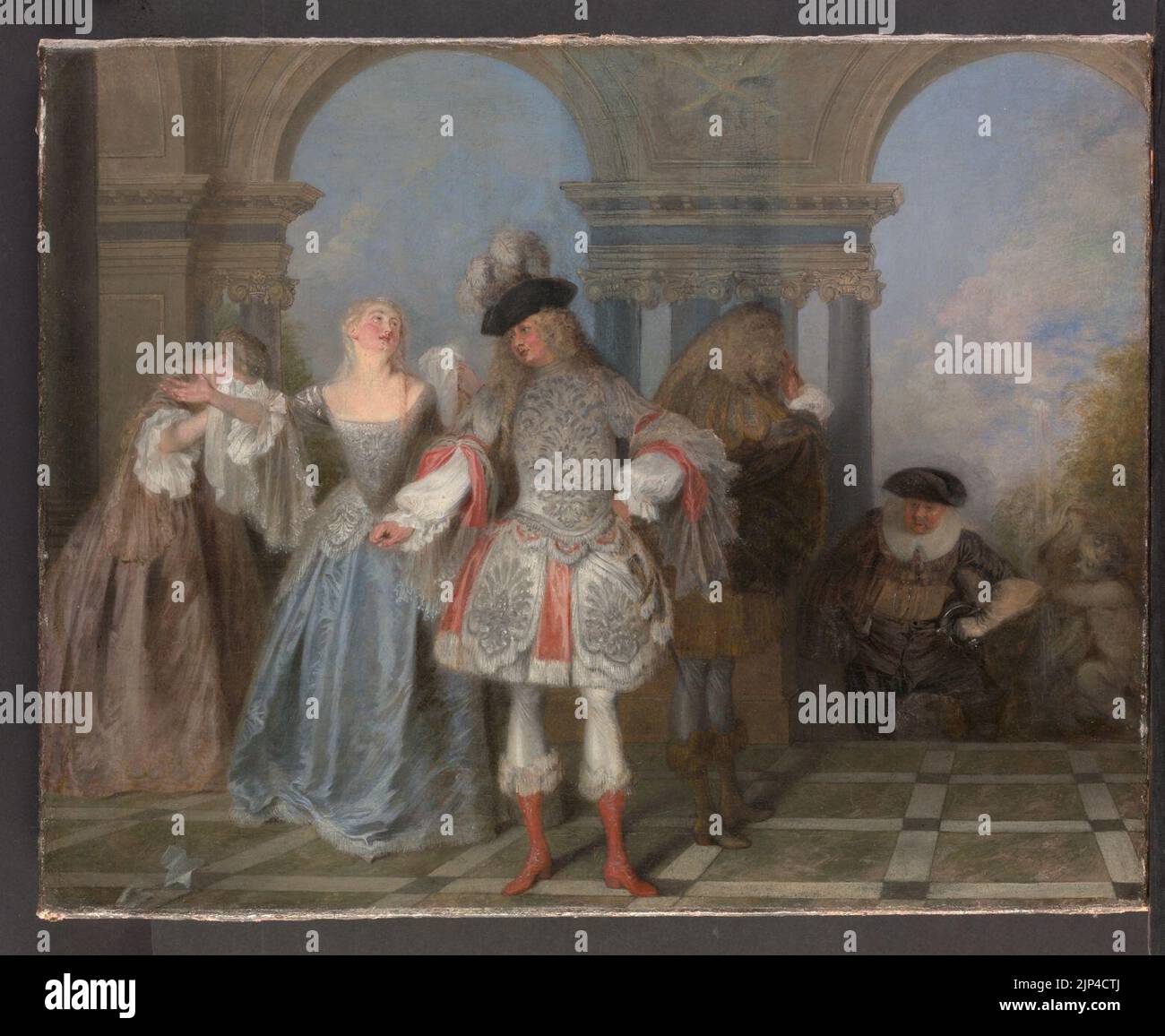 The French Comedians by Watteau Stock Photo - Alamy