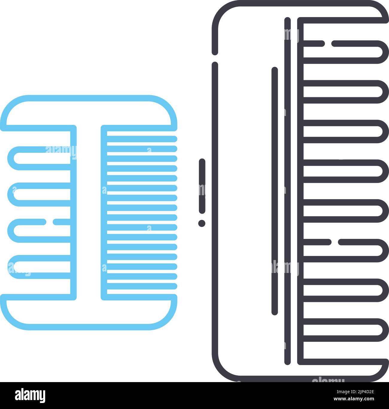 barber location line icon, outline symbol, vector illustration, concept ...