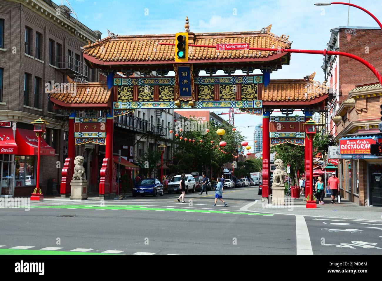 Gates of Harmonius Interest guard the entrance to Victoria's Chinatown ...
