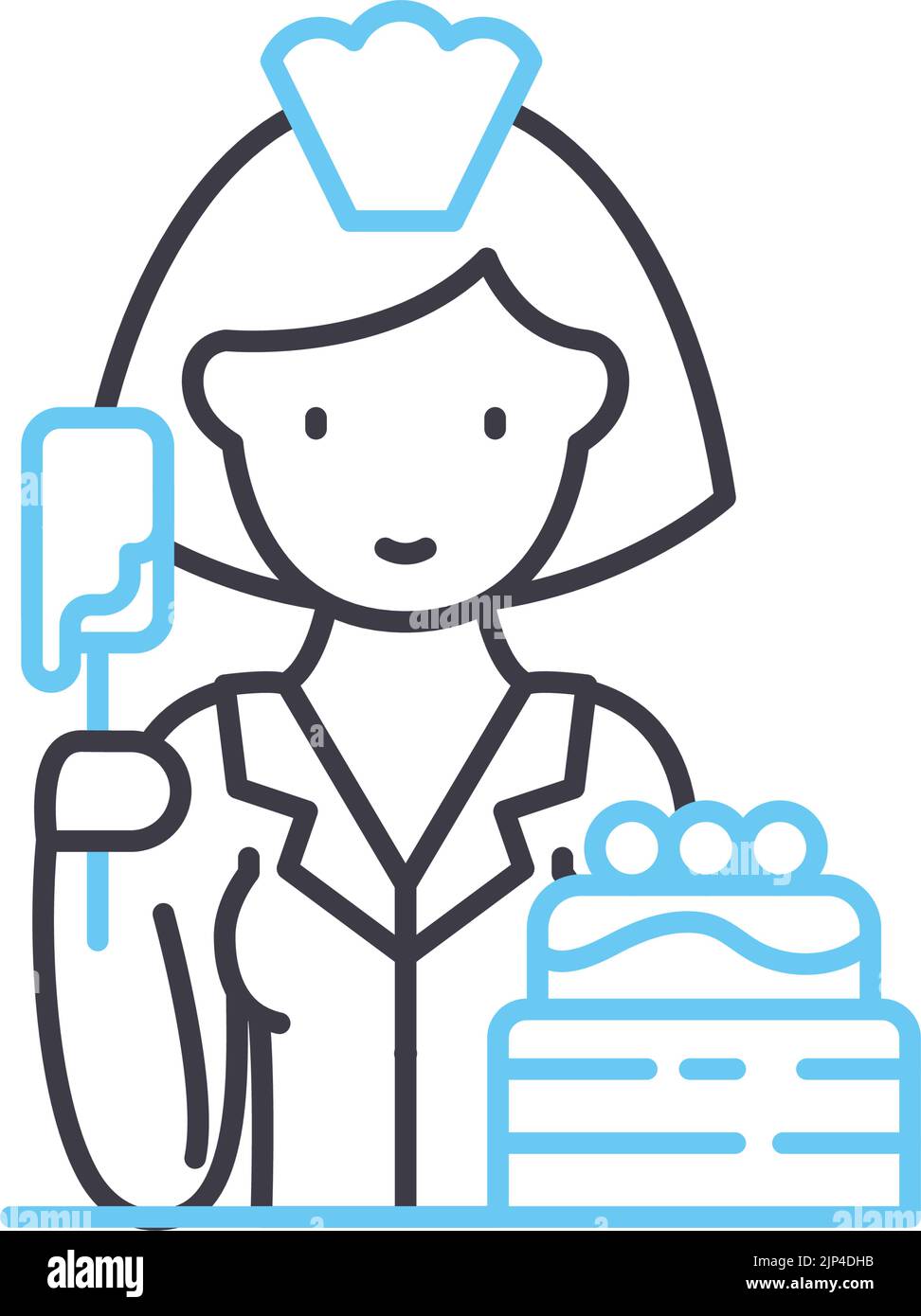 Baker icon linear isolated Stock Vector Images - Alamy