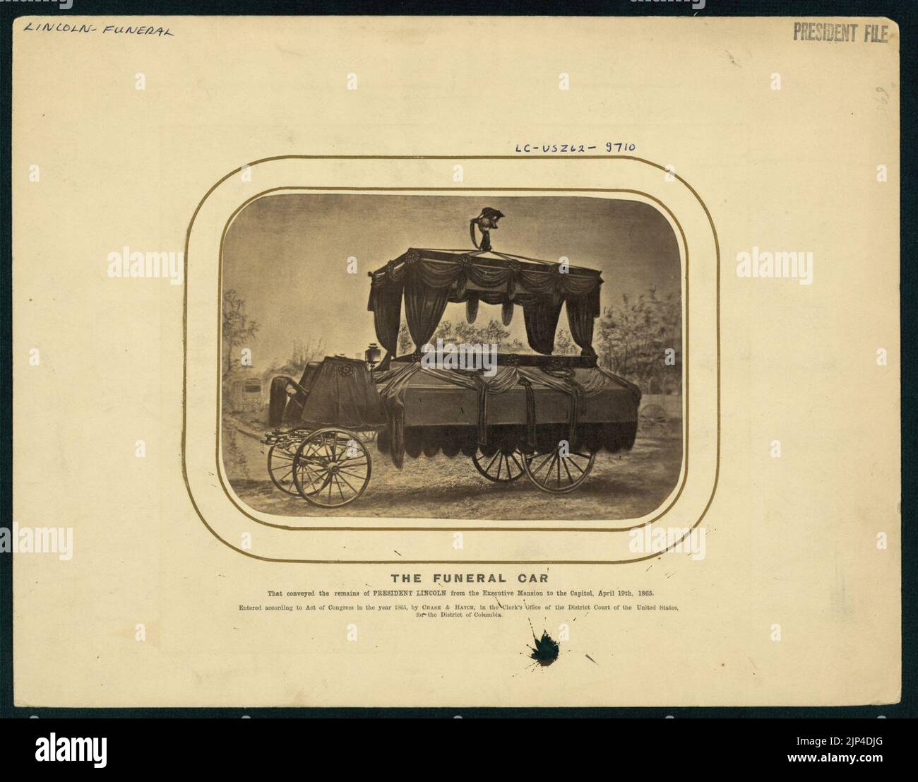 The funeral car that conveyed the remains of President Lincoln from the ...