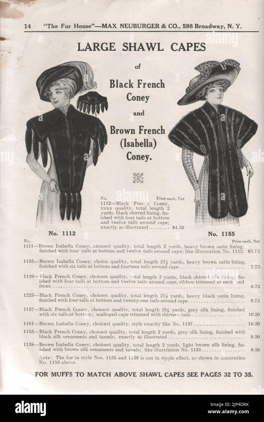 The Fur House Max Neuburger & Co, No 598 Broadway, New York, Season ...