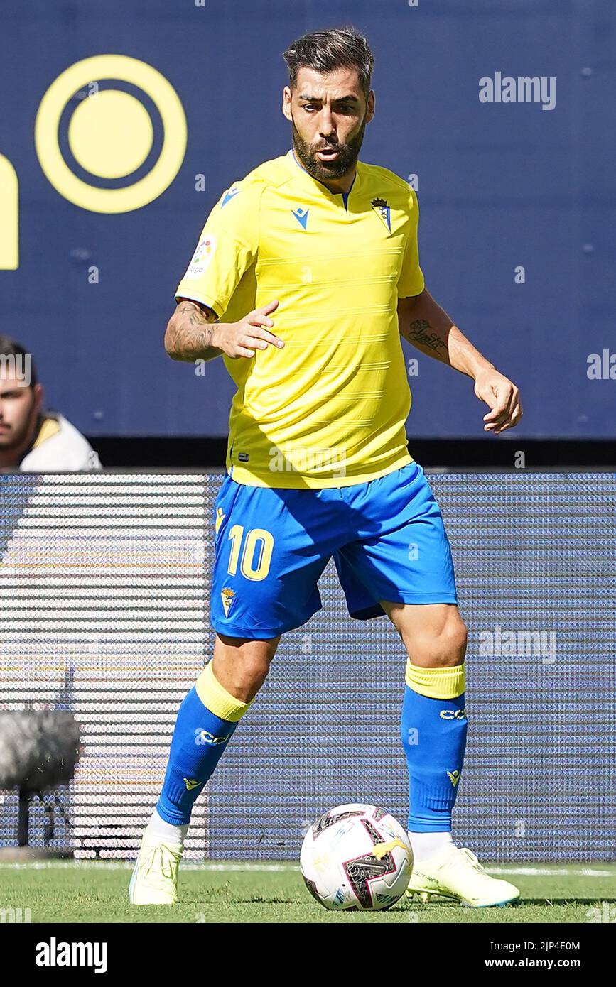 Cadiz CF's Alberto Perea during La Liga match on August 14, 2022 in ...