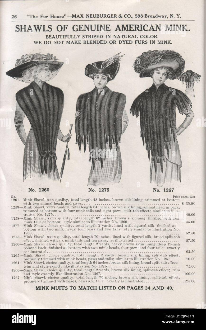 The Fur House Max Neuburger & Co, No 598 Broadway, New York, Season ...