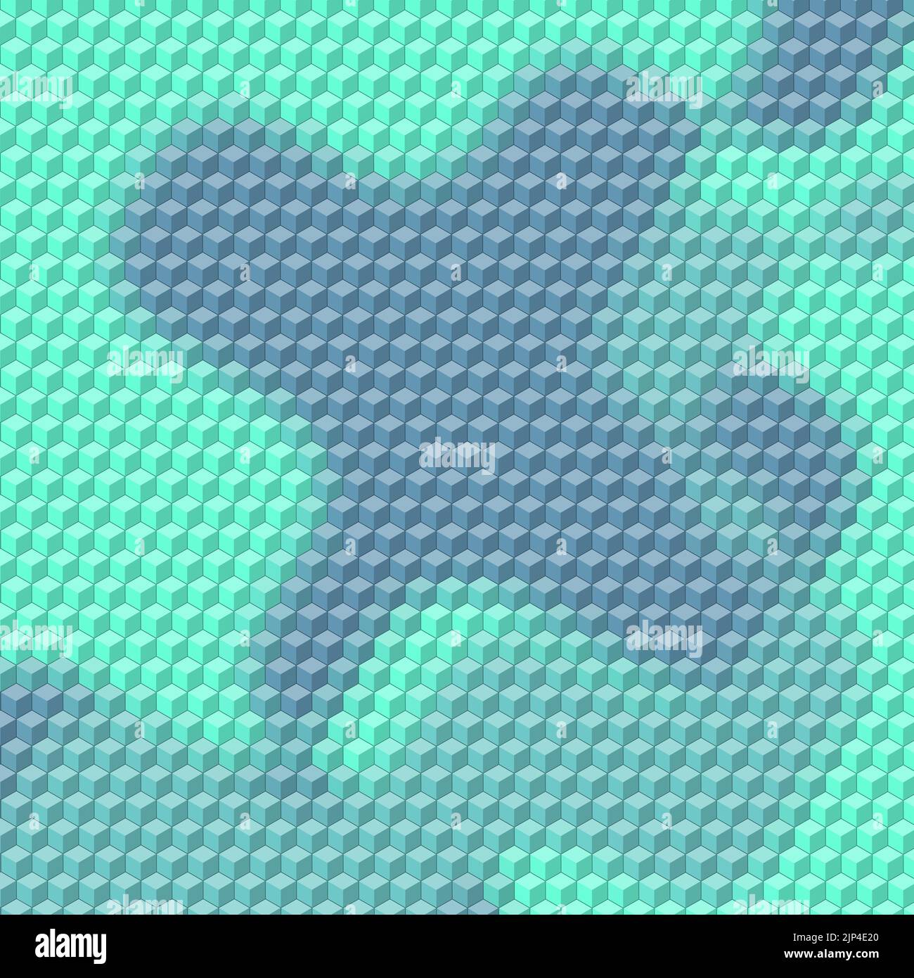 Illustration Of Colorful Isometric 3d Cube With Abstract Multicolor Pattern Background Wallpaper