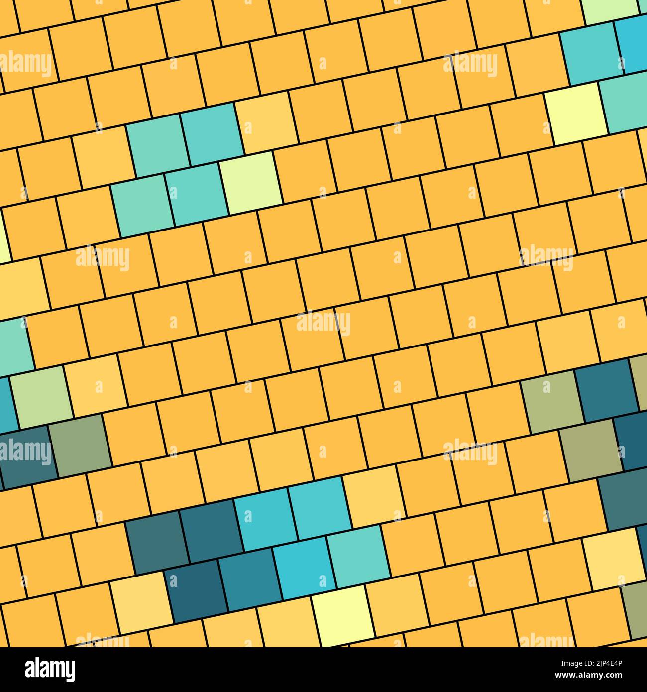 abstract squared Colorful palette brick wall texture background with ...