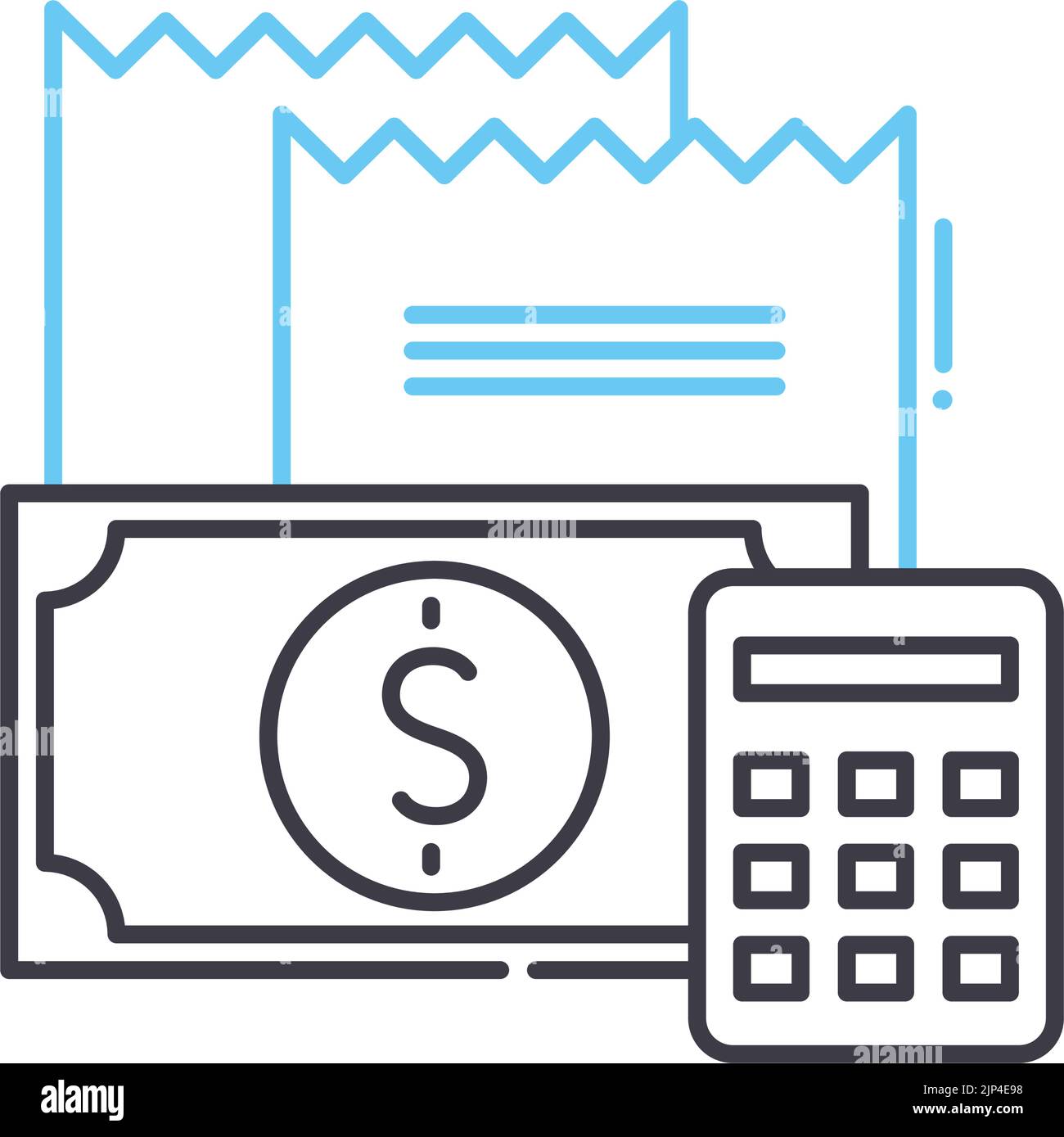 accounting line icon, outline symbol, vector illustration, concept sign ...