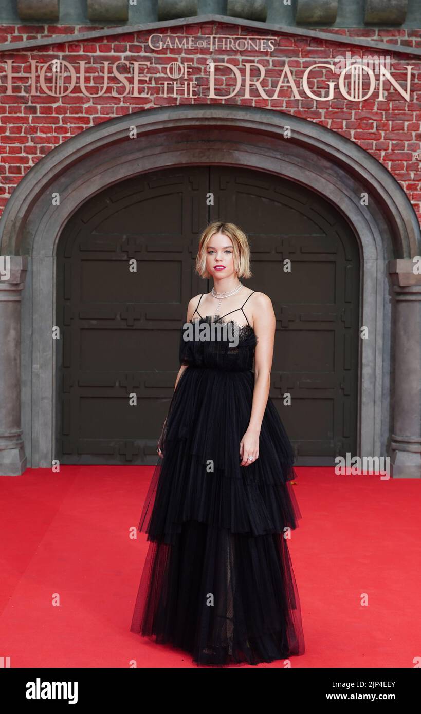 Lilly Alcock attends the House of Dragon premiere at Leicester Square ...