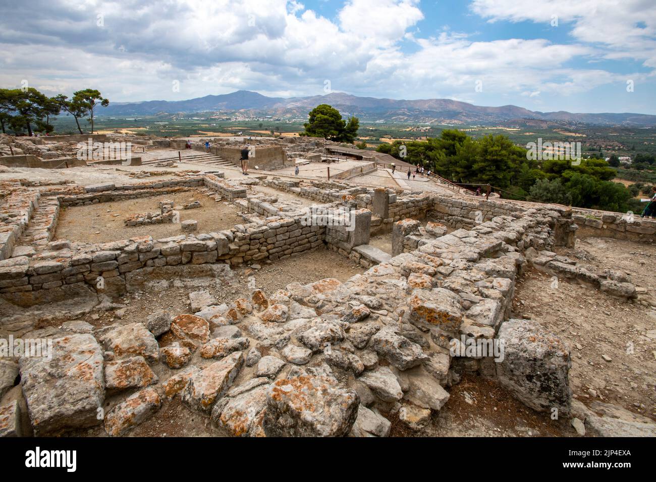archaeological remains and buildings of the minoan temple and palace at ...