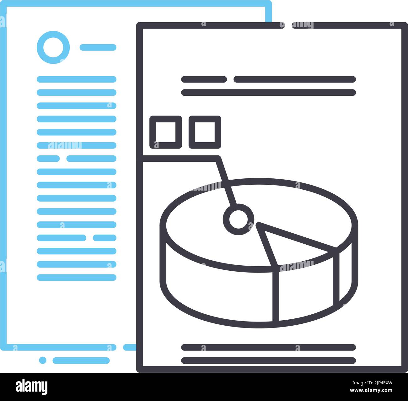 business content line icon, outline symbol, vector illustration ...