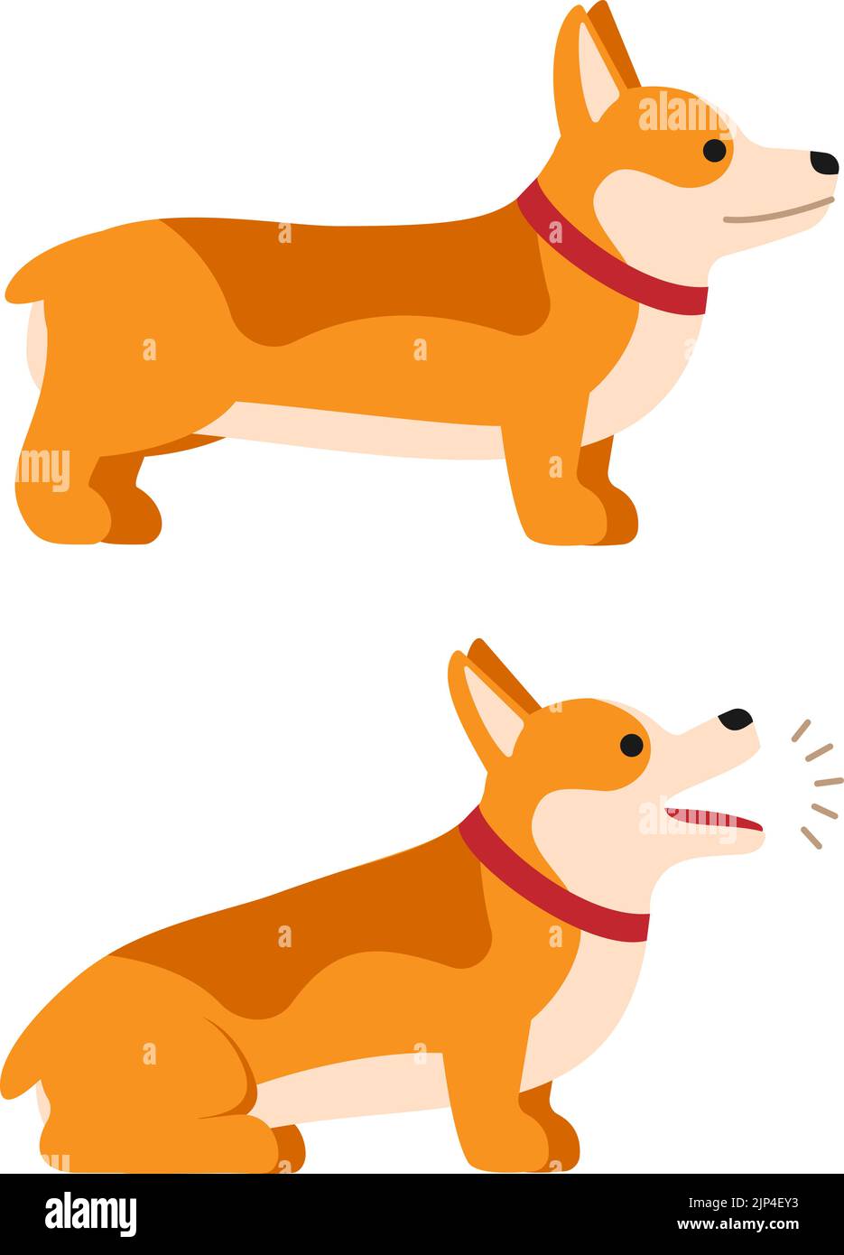 Standing welsh corgi Stock Vector Images - Alamy