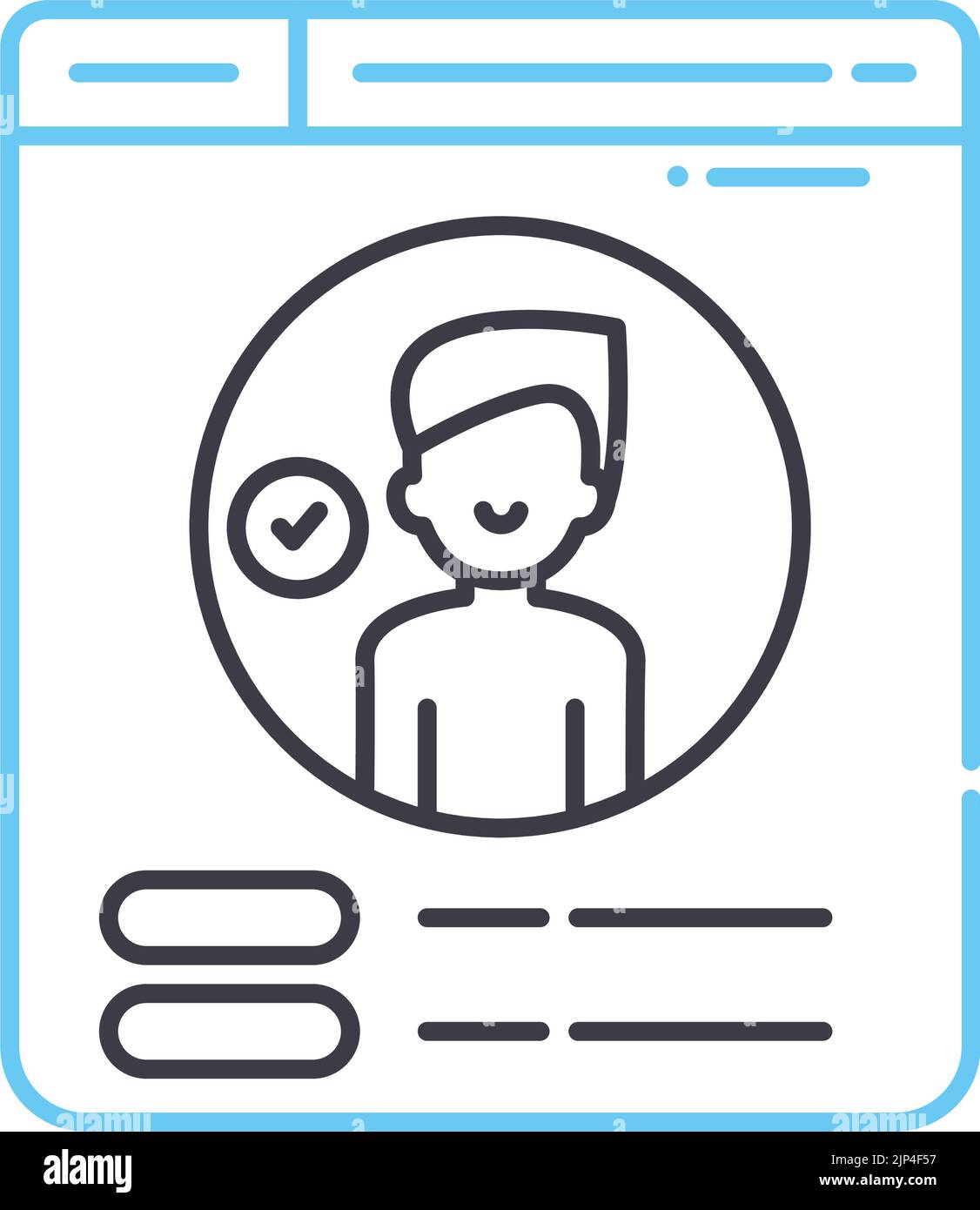 account activity line icon, outline symbol, vector illustration ...