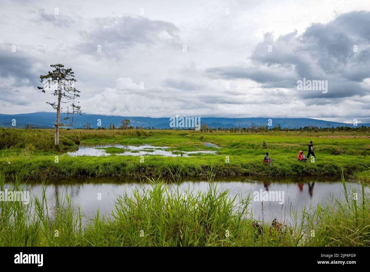 Local people fishing in a lake. Sulawesi, Indonesia Stock Photo - Alamy