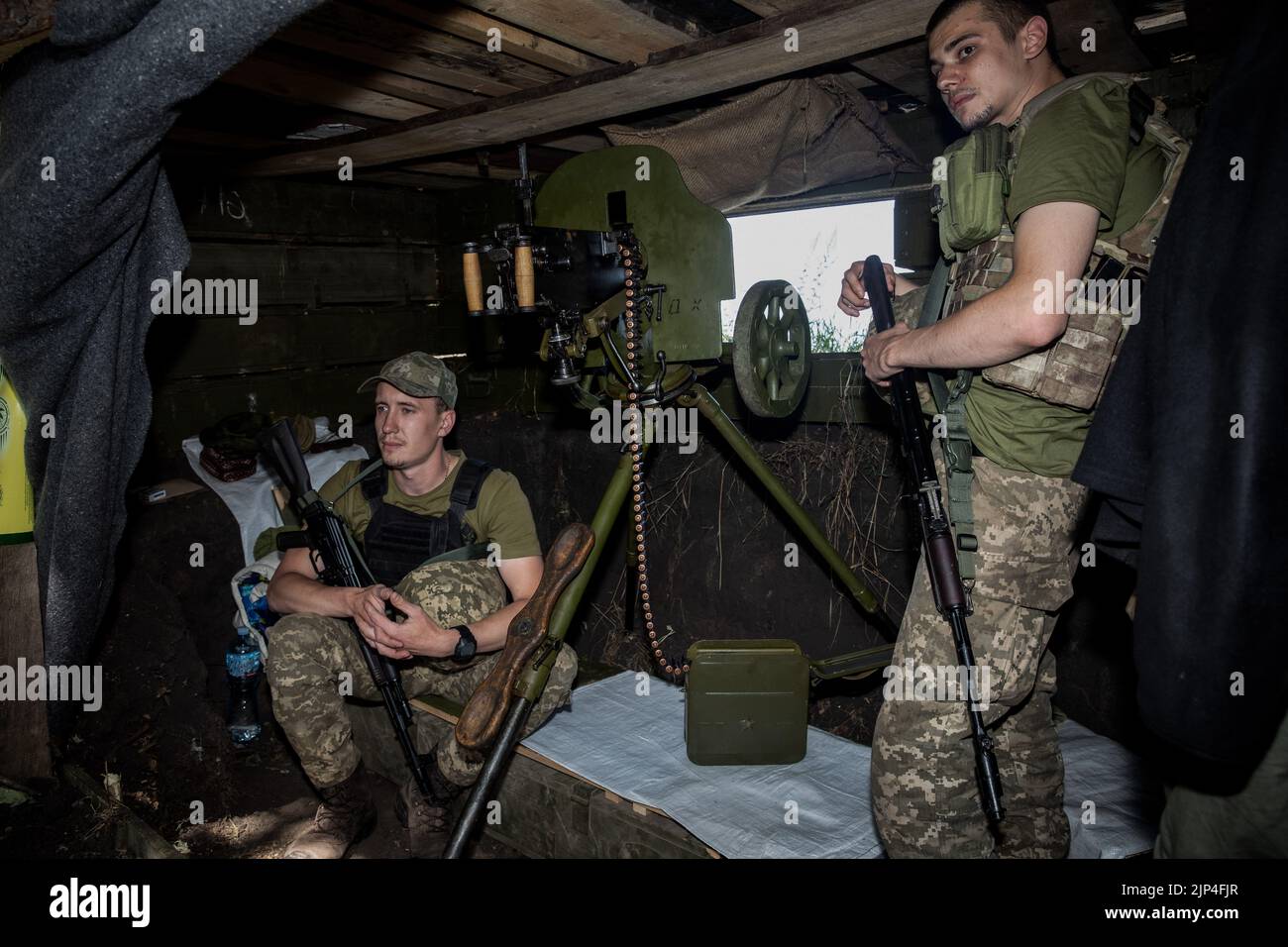 Kharkiv, Ukraine. 31st July, 2022. Old machine gun ''Maxim'' on ...
