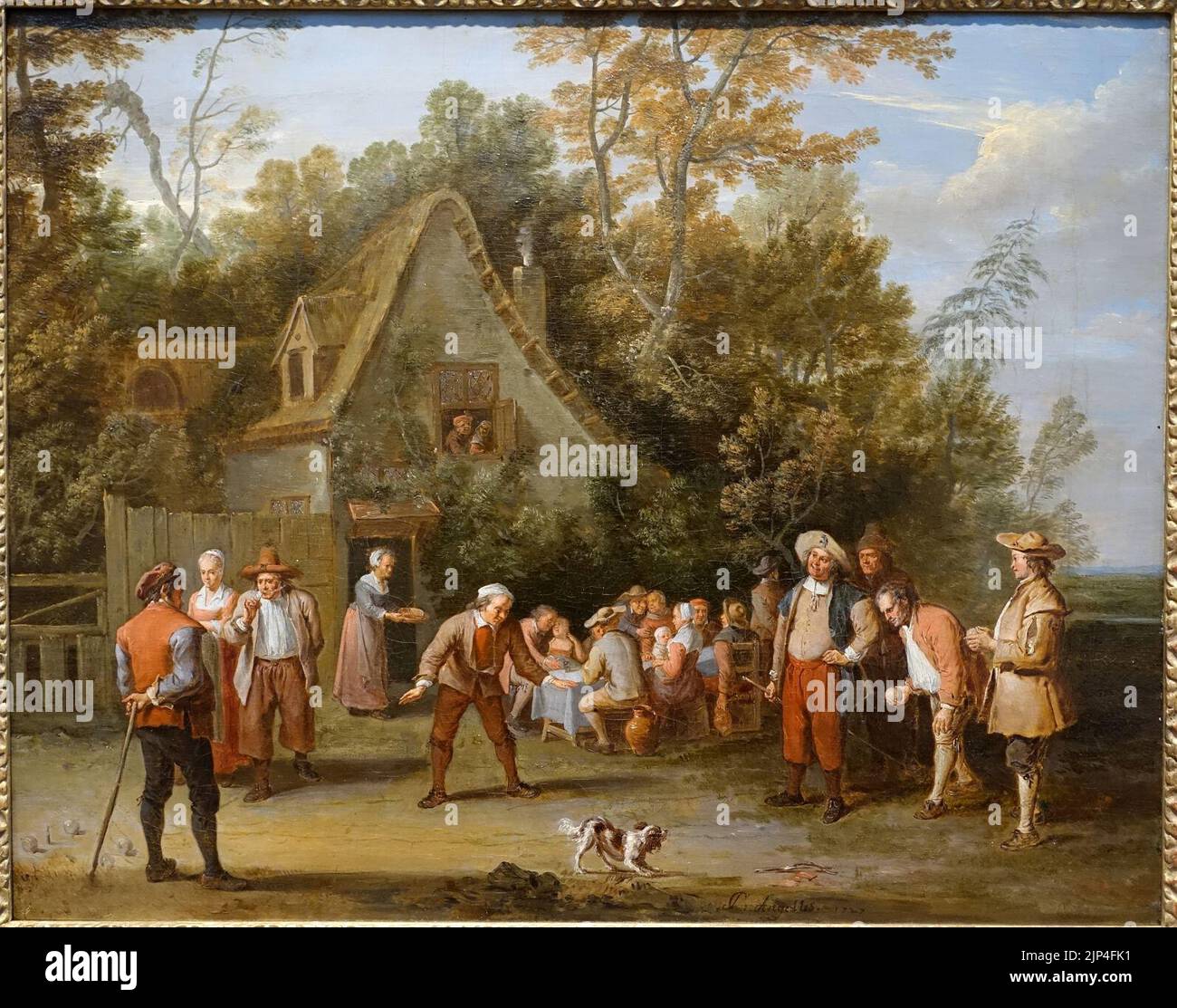 The Game of Bowls, by Pieter Angillis, 1727 Stock Photo - Alamy