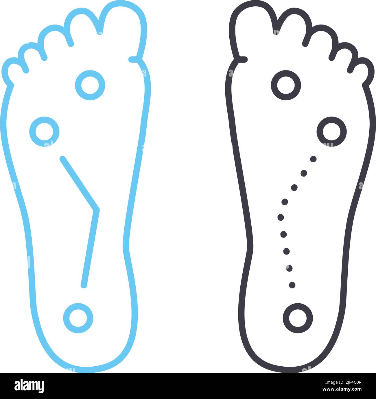 acupressure line icon, outline symbol, vector illustration, concept ... acupressure line icon, outline symbol, vector illustration, concept ...