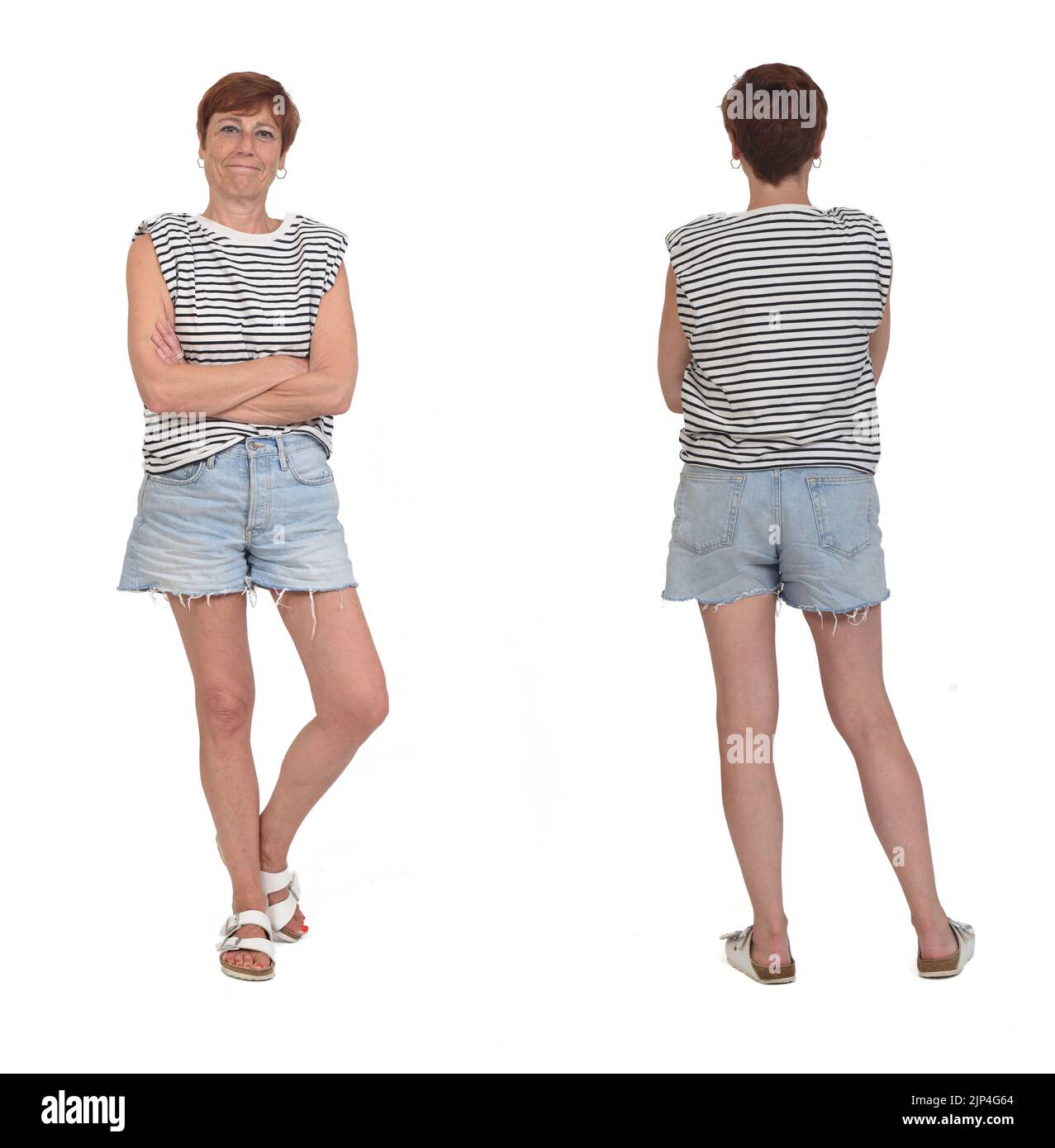 Back view cute middle hi-res stock photography and images - Alamy