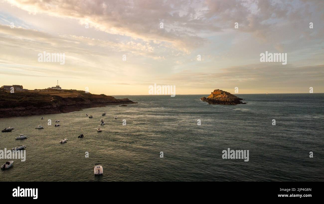 A beautiful view of Pointe du Grouin and Isles des Landes in the ...