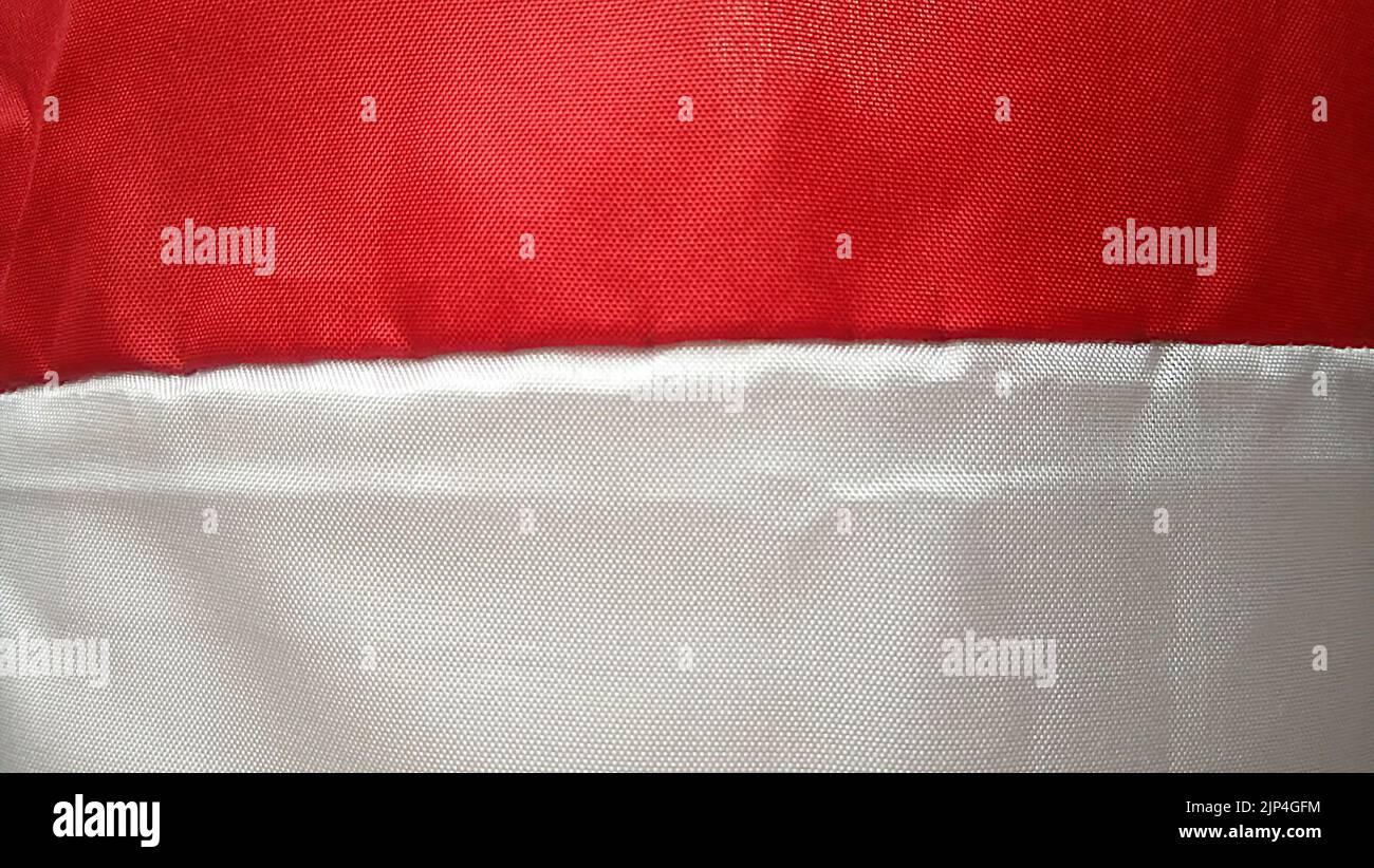 Full Frame Shot of Indonesia Flag Stock Photo - Alamy