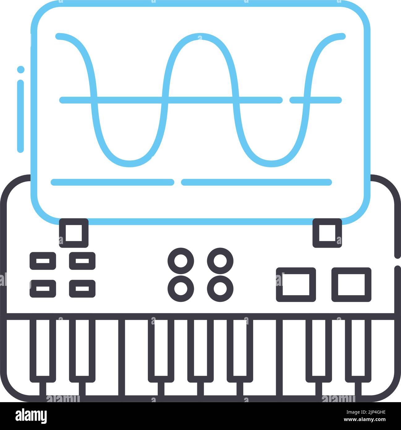 actuator line icon, outline symbol, vector illustration, concept sign ...
