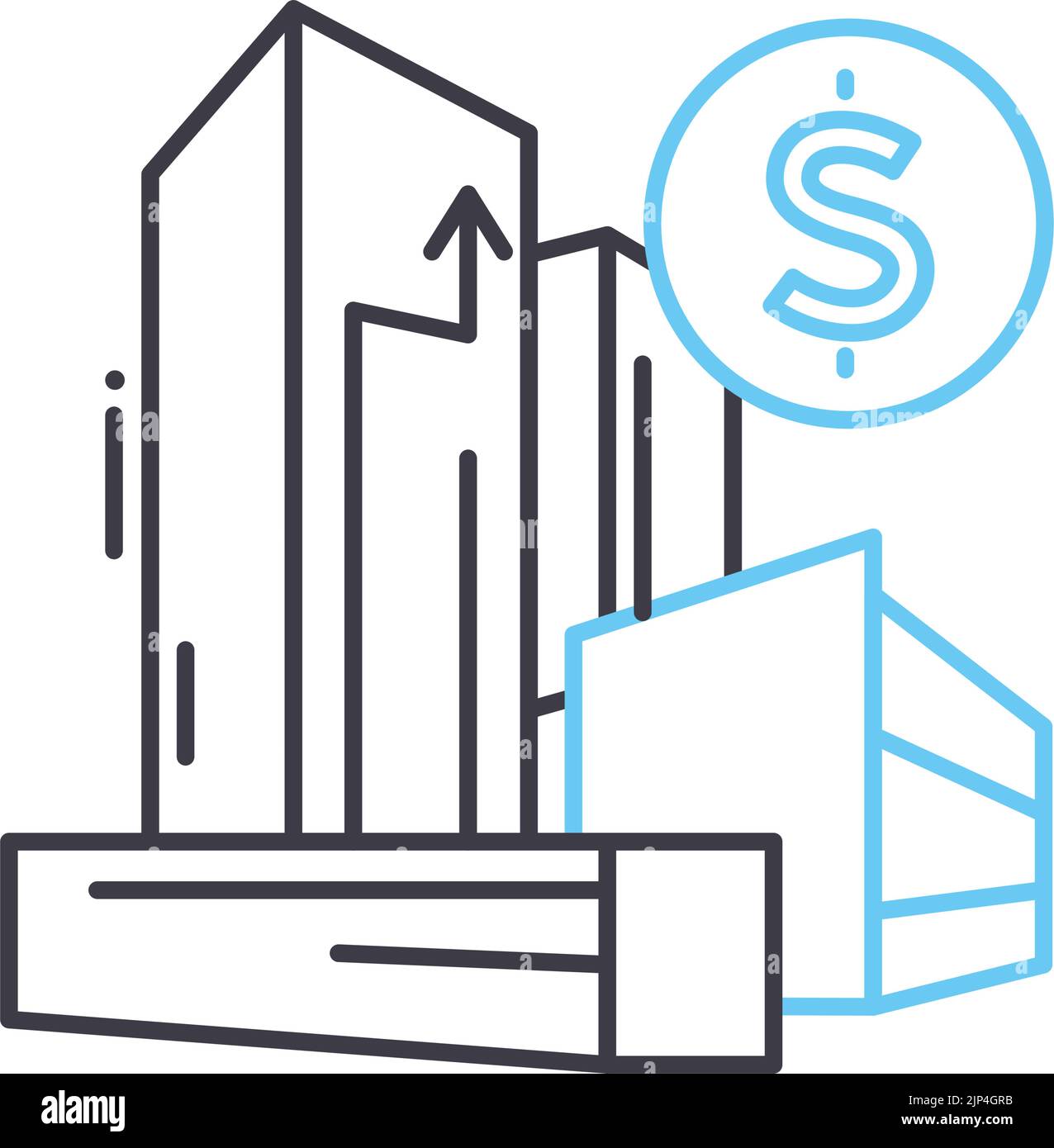 business line icon, outline symbol, vector illustration, concept sign ...