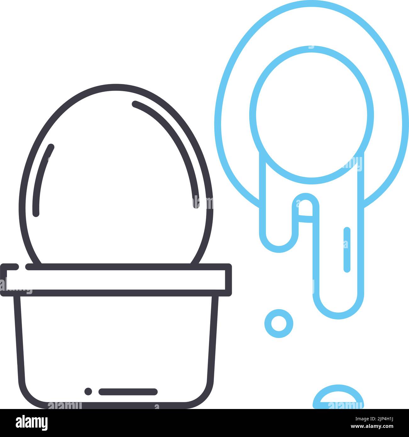 Boiled egg line drawing hi-res stock photography and images - Alamy
