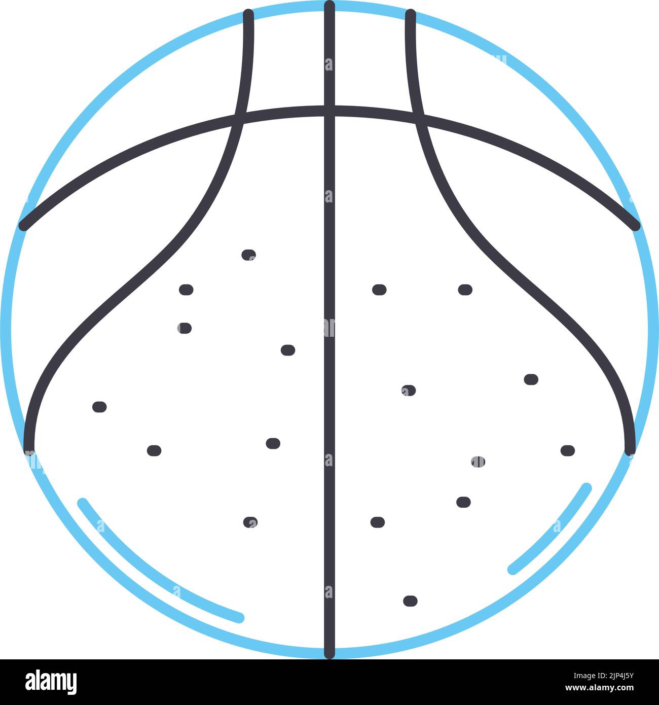 basketball line icon, outline symbol, vector illustration, concept sign ...