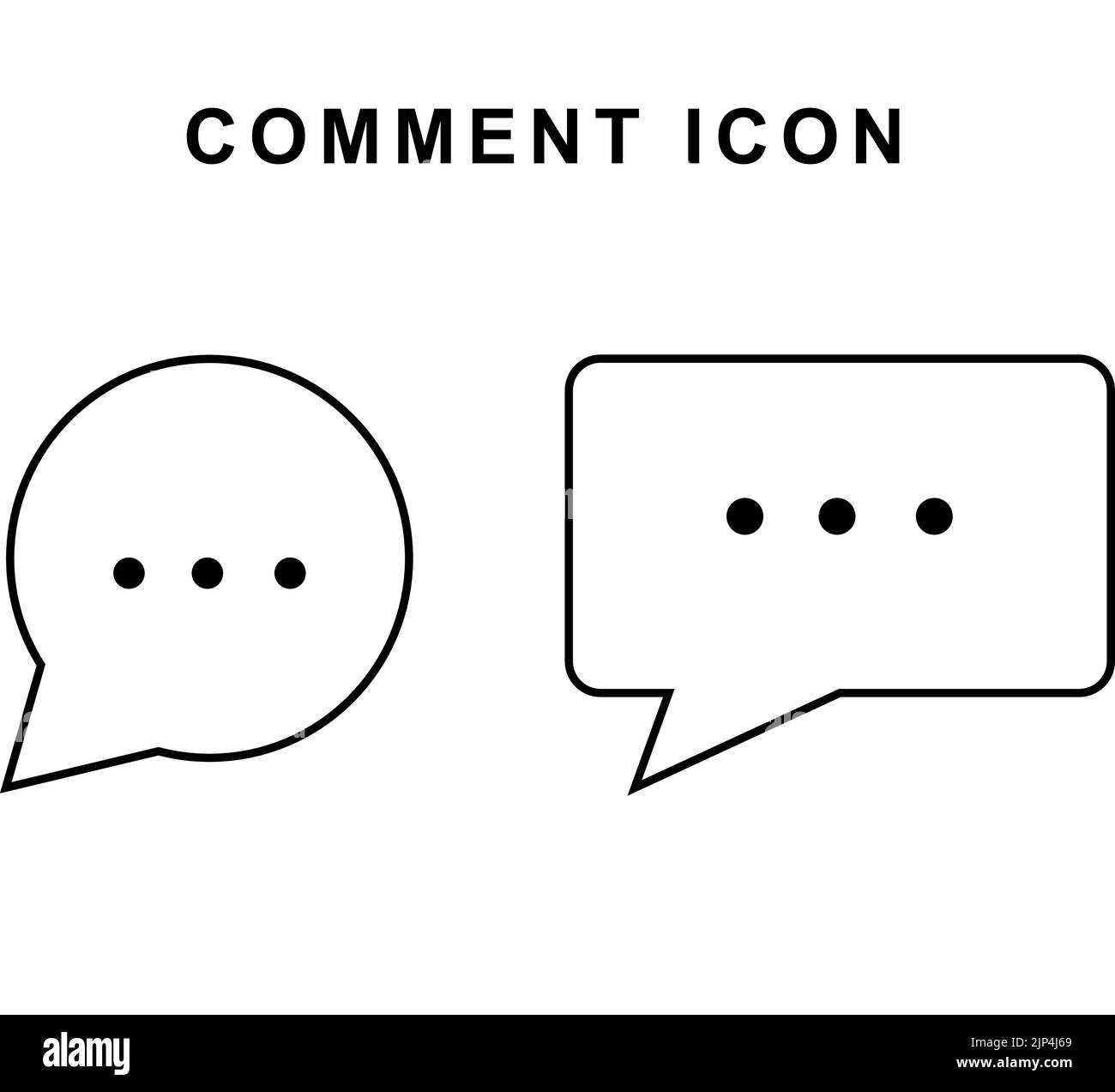 Comment icon. Bubble chat for comment icon on white background. Vector ...