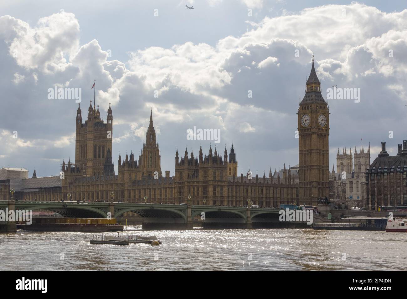 The Big Ben (Great Bell) clock at the north end of the Palace of ...