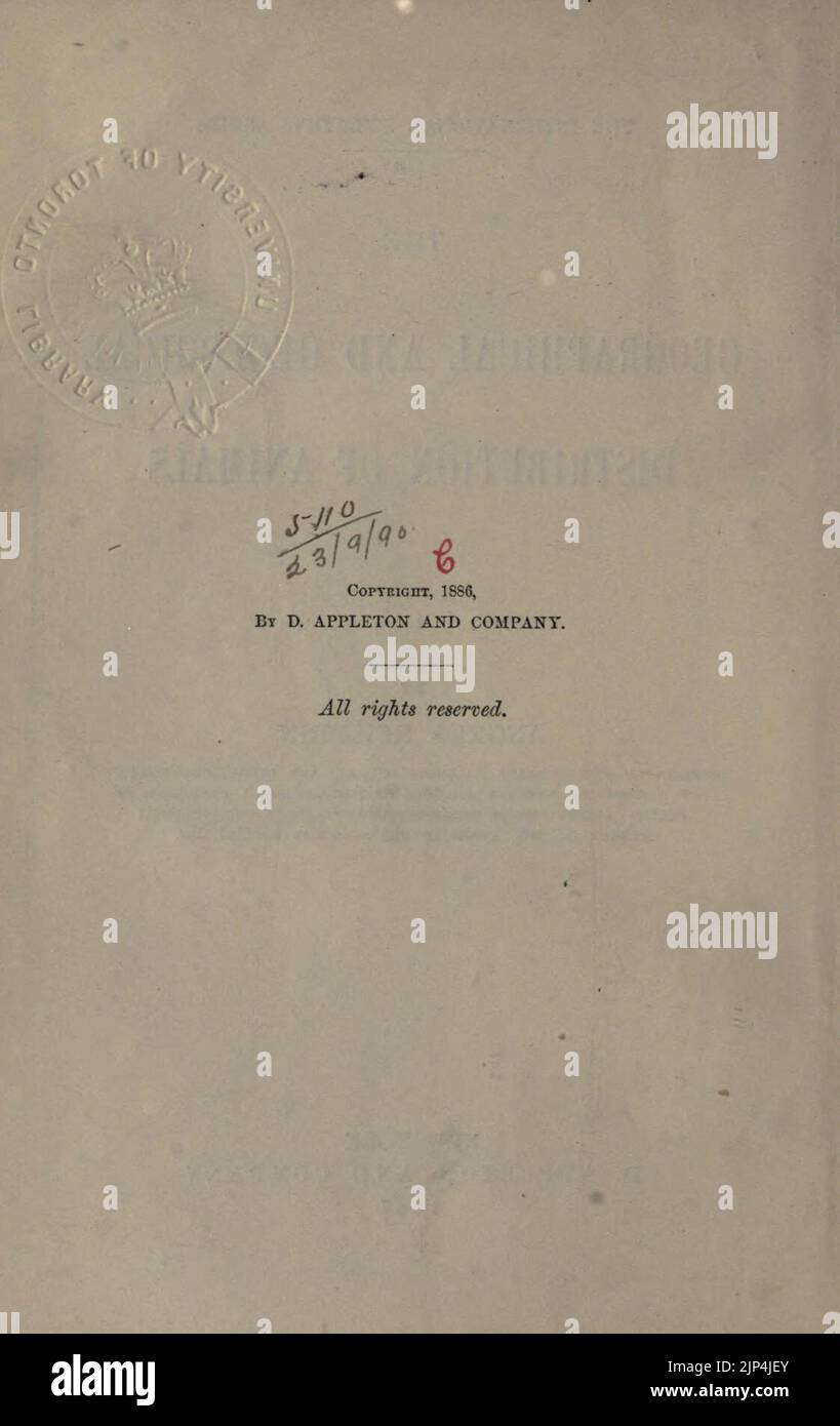 The geographical and geological distribution of animals Stock Photo - Alamy