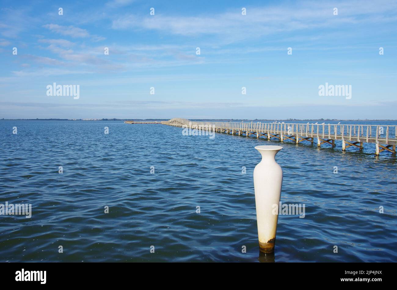 Lesina and its lake - Gargano - Puglia Stock Photo - Alamy