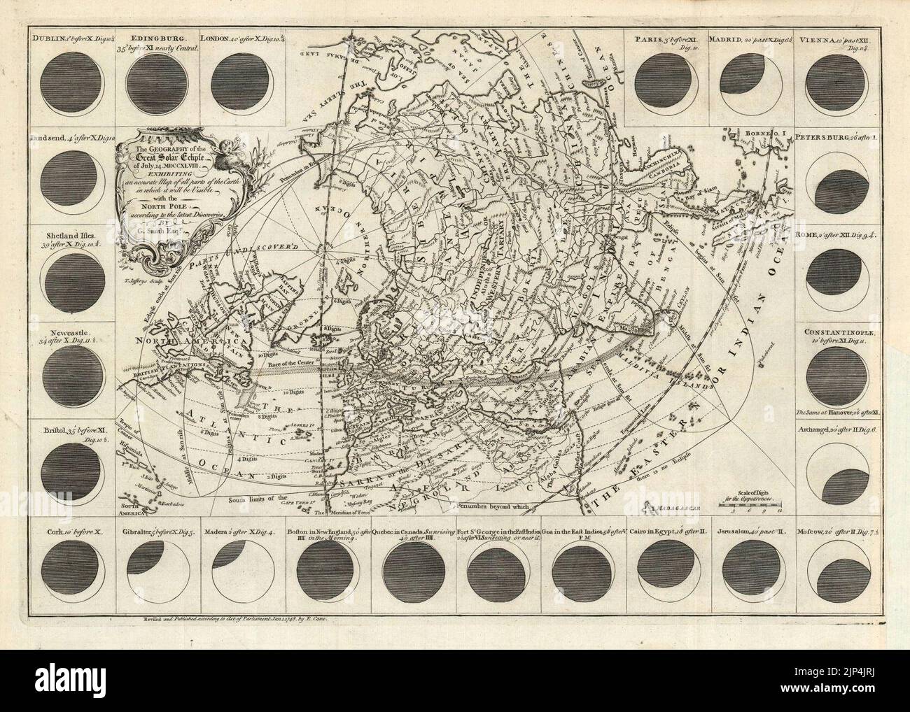 The geography of the great solar eclipse of July 14 MDCCXLVIII ...