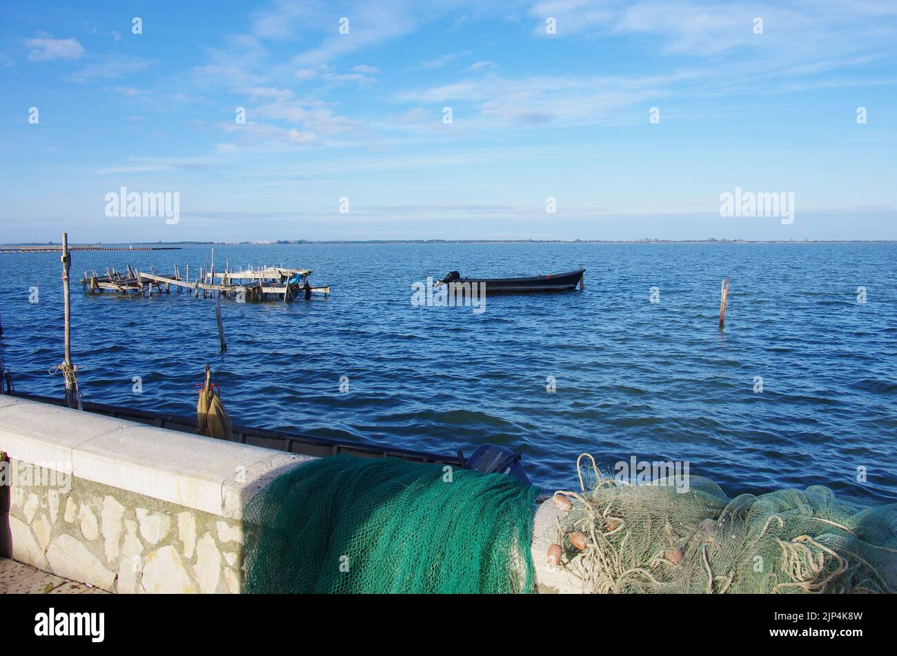 Lesina and its lake - Gargano - Puglia Stock Photo - Alamy