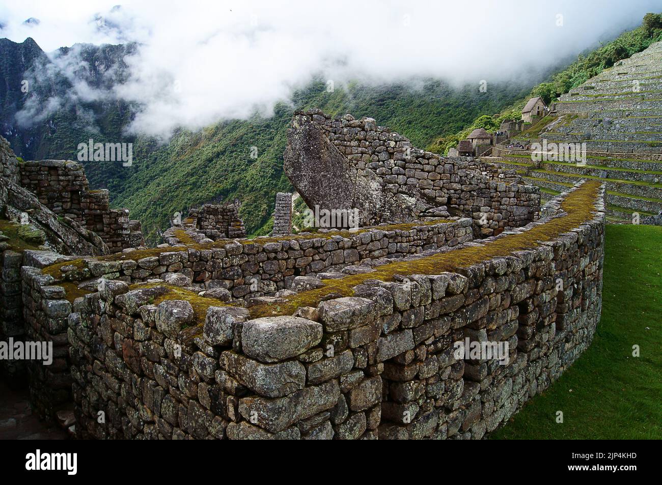 A view of a field with archaeological and tourist attractions of Peru ...