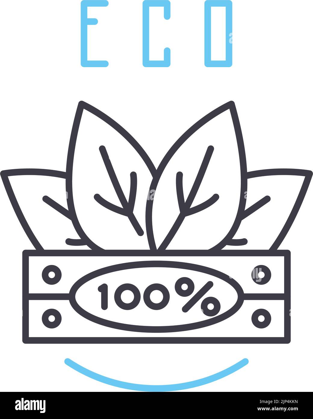 Eco line leaf icon Cut Out Stock Images & Pictures - Alamy