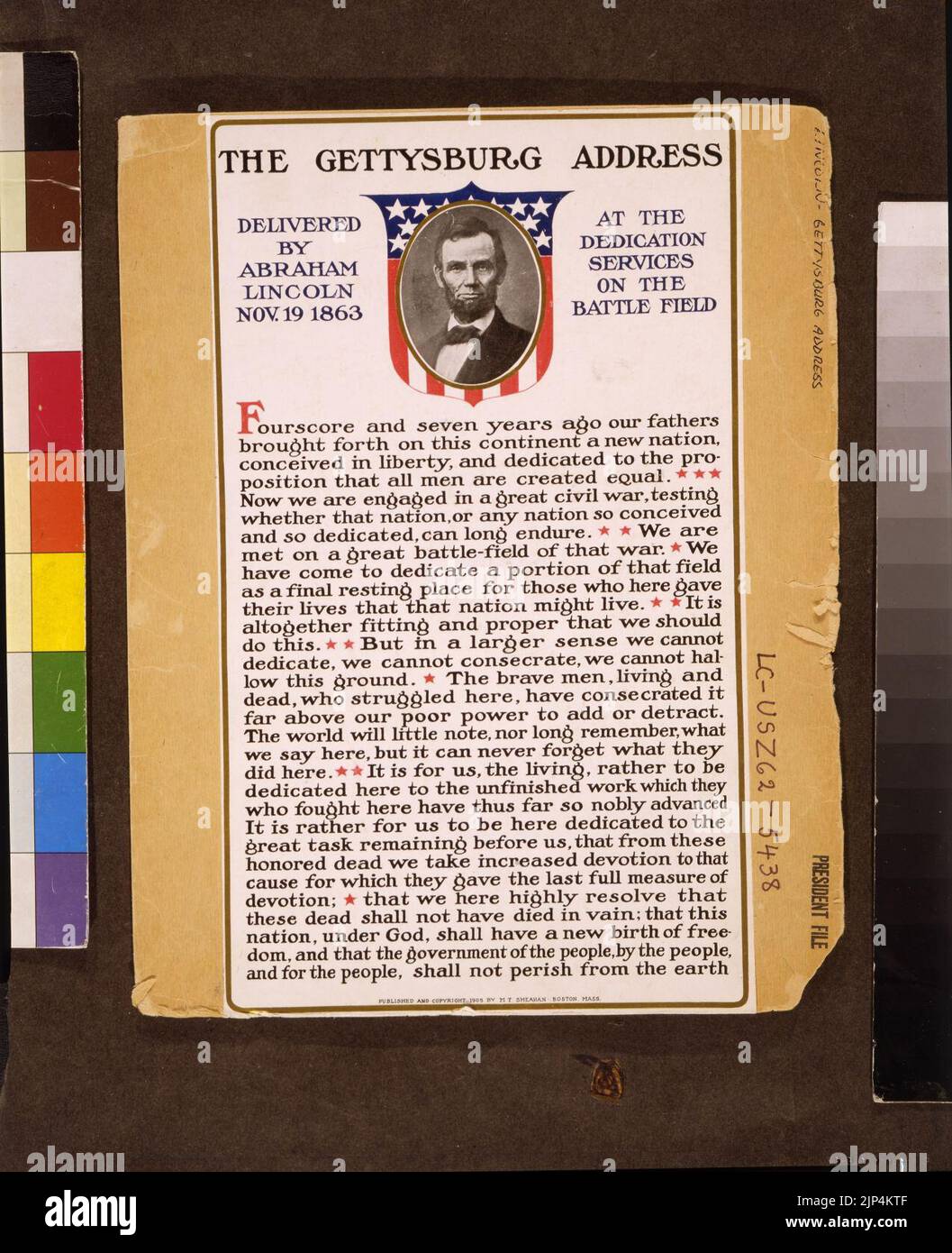 The Gettysburg address delivered by Abraham Lincoln Nov. 19 1863 at the ...