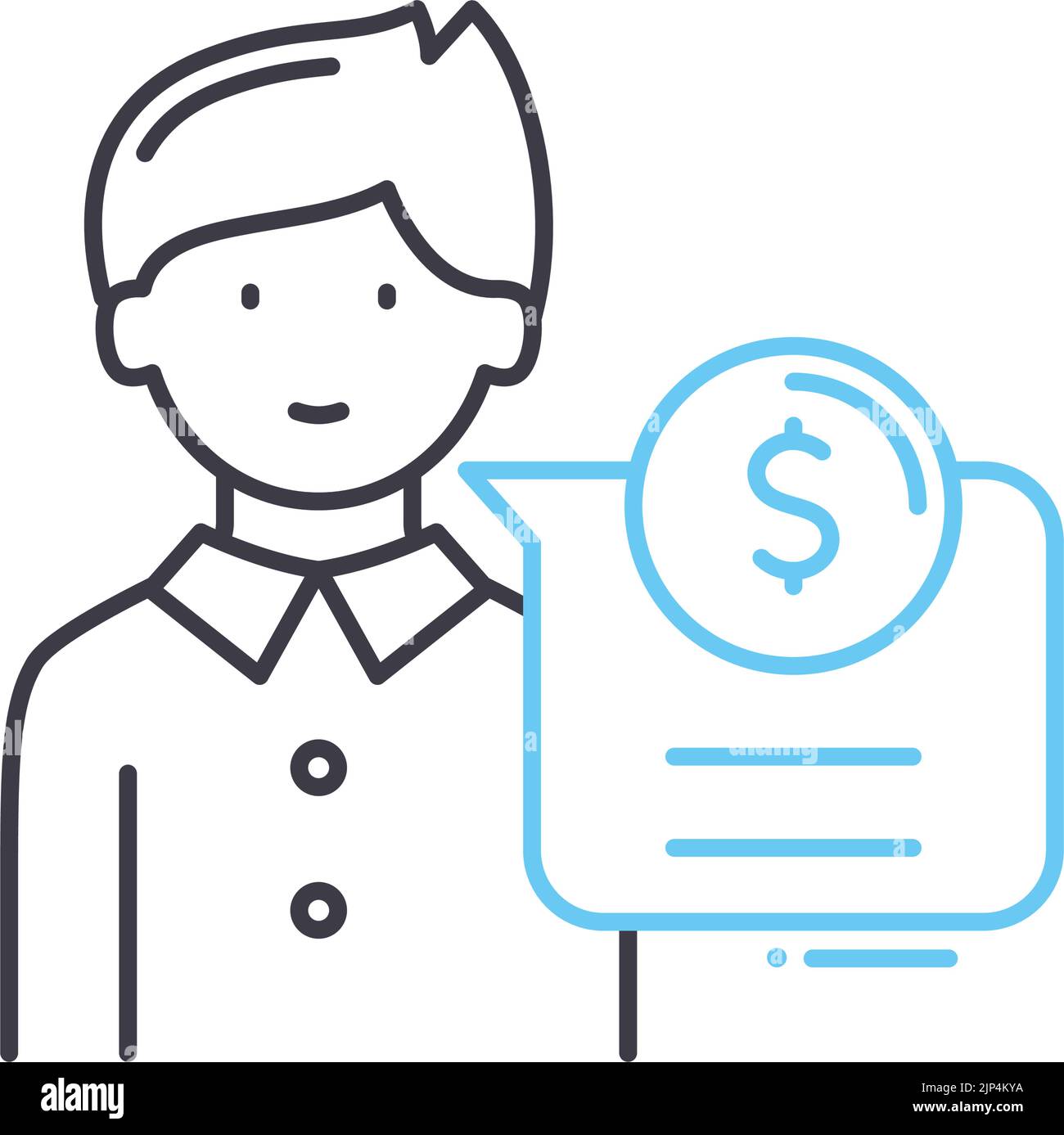 business consultant line icon, outline symbol, vector illustration ...